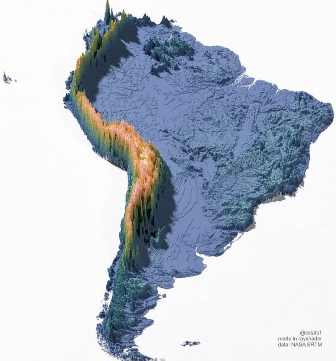 Asombroso: El relieve de las cordilleras de los Andes como pocas veces ...